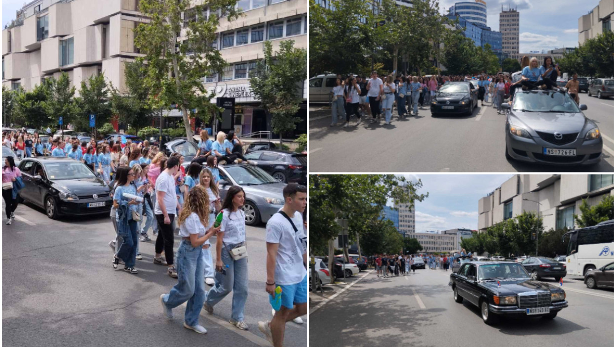 (FOTO, VIDEO) NAJLEPŠA SLIKA IZ NOVOG SADA Maturanti prodefilovali ...