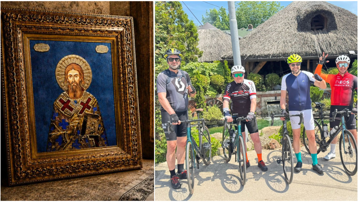 Četiri prijatelja na biciklima i jedna ikona na putu za Hilandar i Dom ...