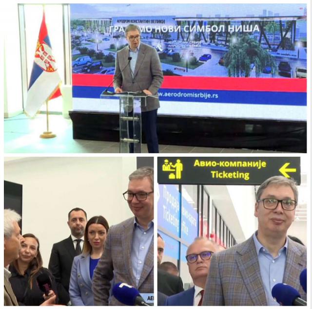 Predsednik Vučić sa niškog aerodroma: Ulaganja će se nastaviti; Da ...